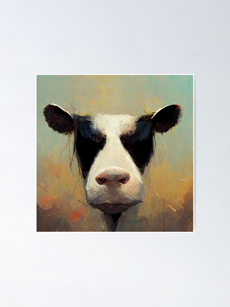 "Portrait Of A Cow" Poster for Sale by architansu | Redbubble