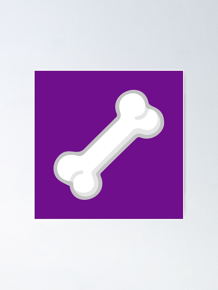"Bone emoji" Poster for Sale by ThatBanana | Redbubble