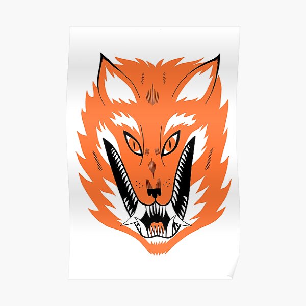 "Cursed Fox" Poster for Sale by jackteagle | Redbubble