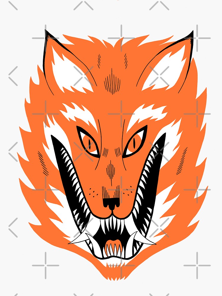 "Cursed Fox" Sticker by jackteagle | Redbubble