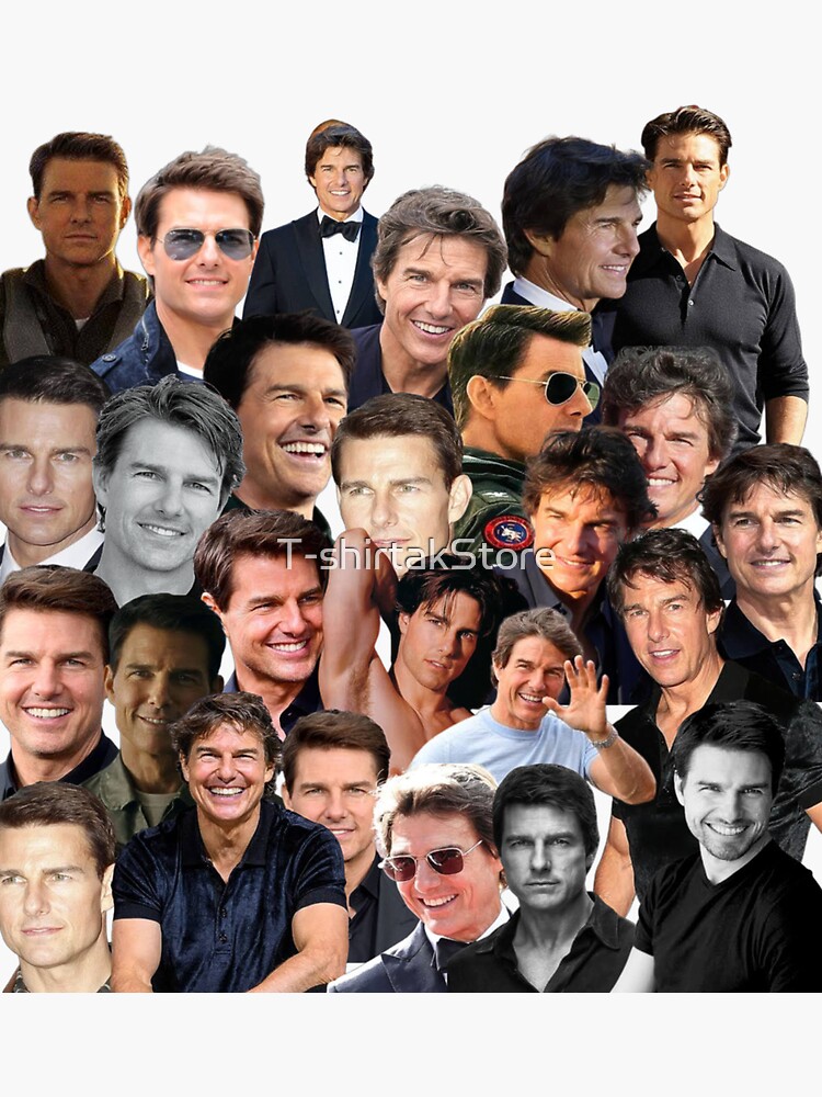 "tom cruise photo collage" Sticker for Sale by T-shirtakStore | Redbubble