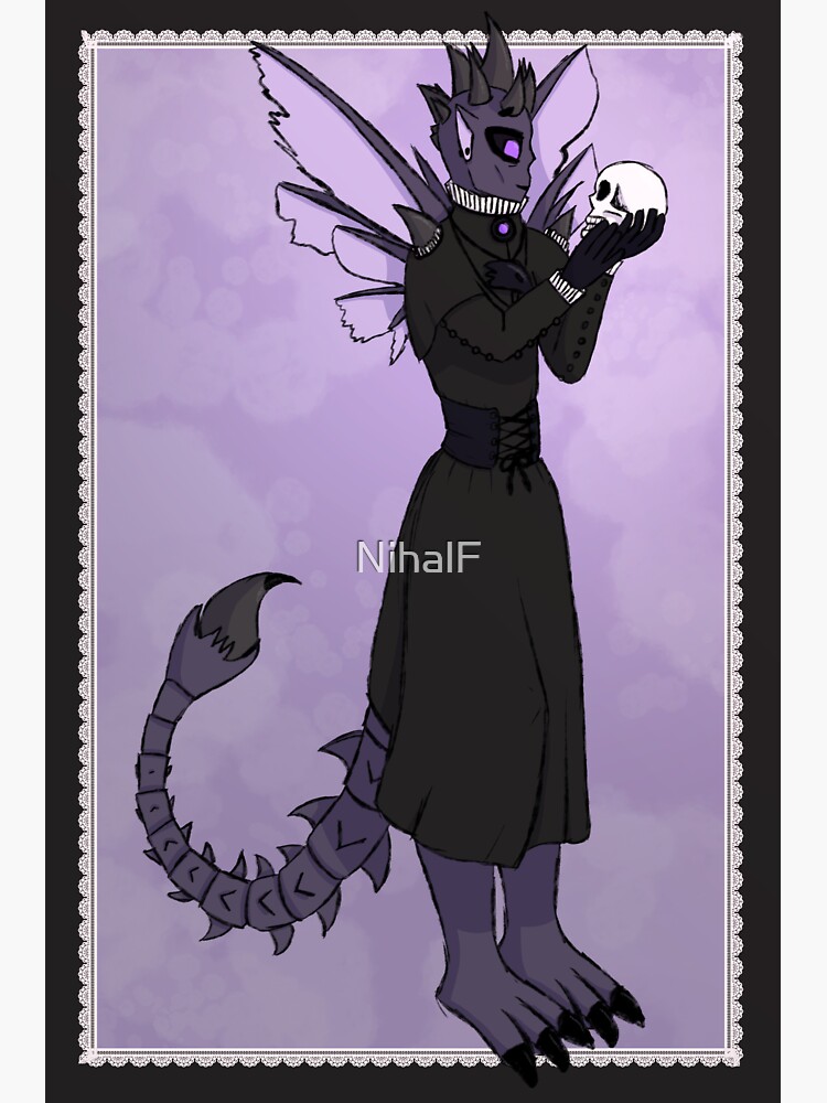 "Gothic Devil OC drawing" Sticker for Sale by NihalF | Redbubble