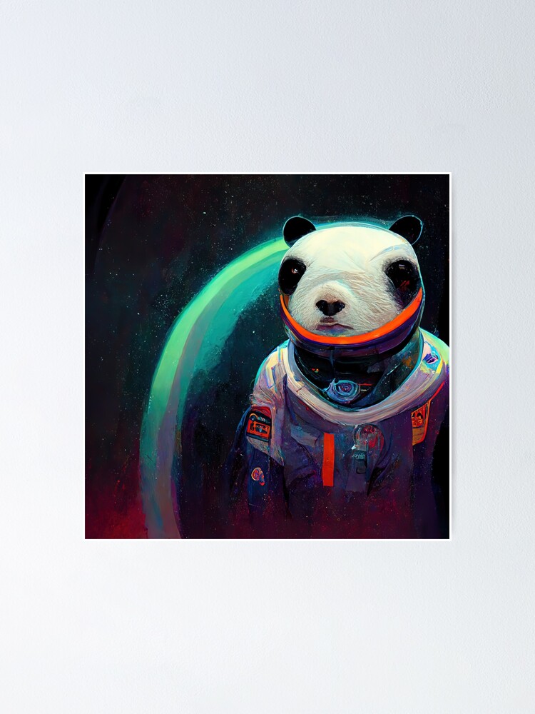 "Portraif Of A Space Panda" Poster for Sale by architansu | Redbubble