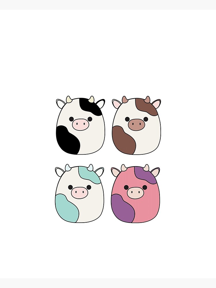 " Squishmallow animals pack cow" Poster for Sale by Akhsay | Redbubble