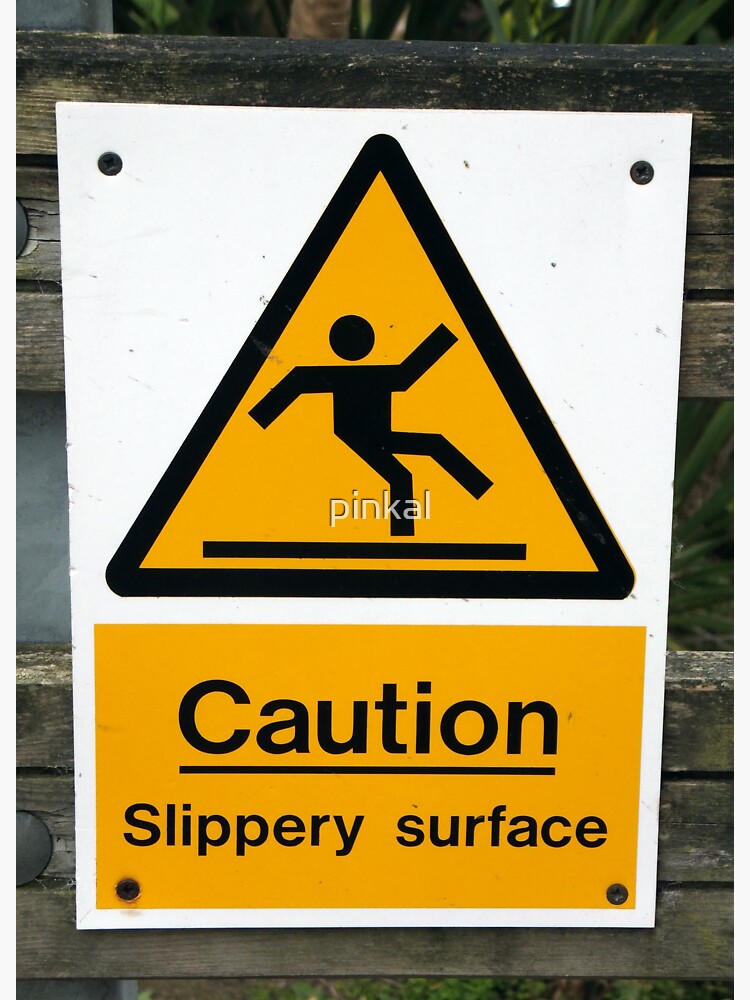 "Slippery Surface" Sticker for Sale by pinkal | Redbubble