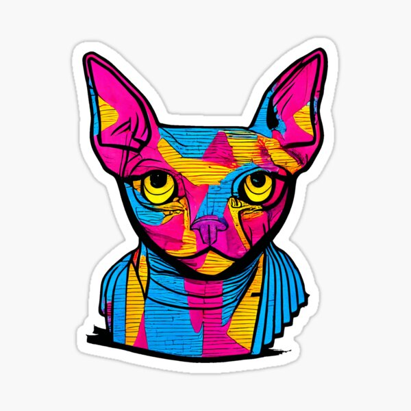 "Copy of Sphynx cat 22" Sticker for Sale by Catator | Redbubble