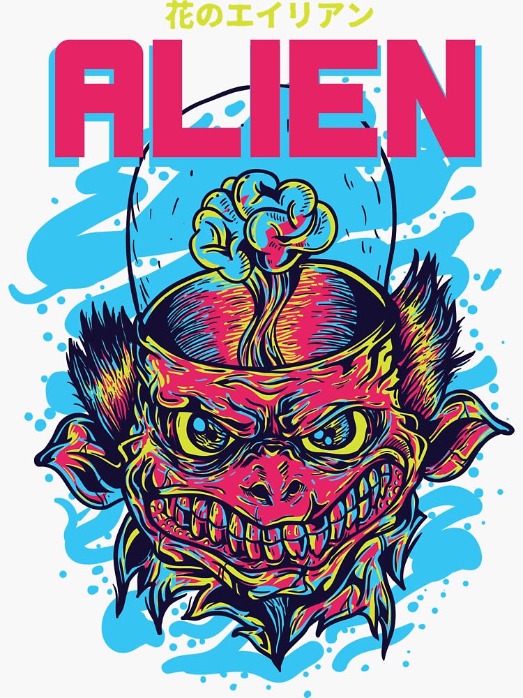 "ALIEN | jk- artist " Sticker for Sale by jaivikartist | Redbubble