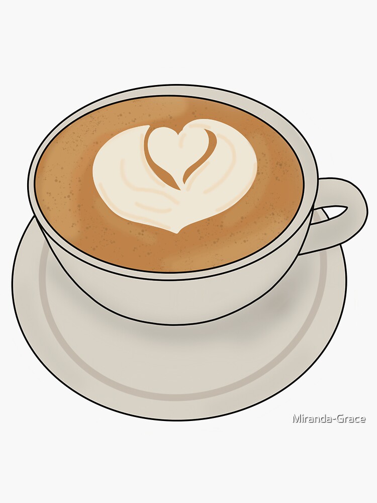 "Heart Latte Art" Sticker for Sale by Miranda-Grace | Redbubble