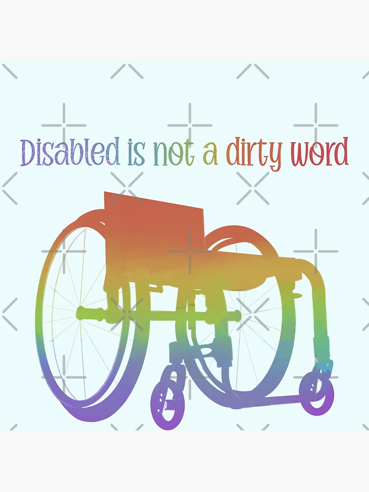 "Disability pride rainbow" Sticker for Sale by Wheelychill | Redbubble