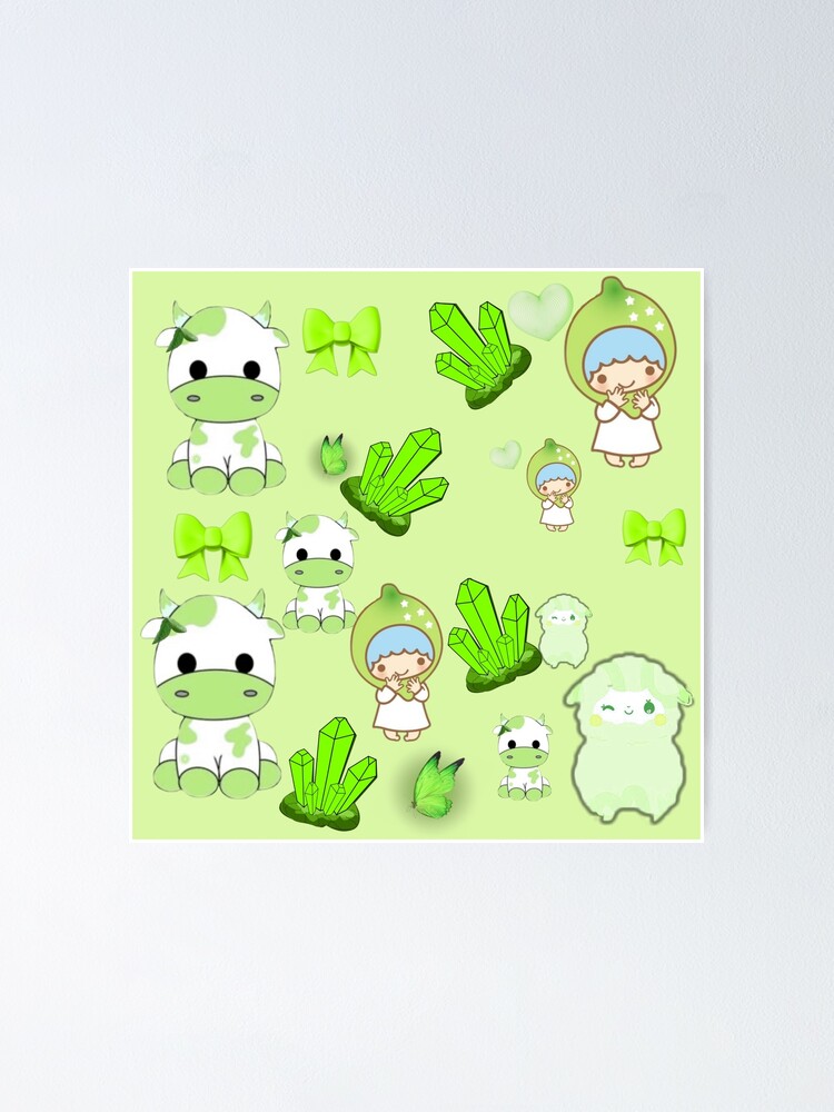 "Lime Green aesthetic hydro stickers " Poster for Sale by ...