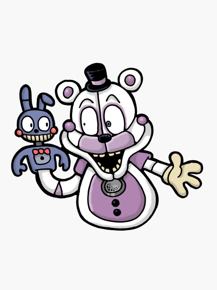 "Funtime Freddy & Bon Bon" Sticker for Sale by TobiasArts | Redbubble