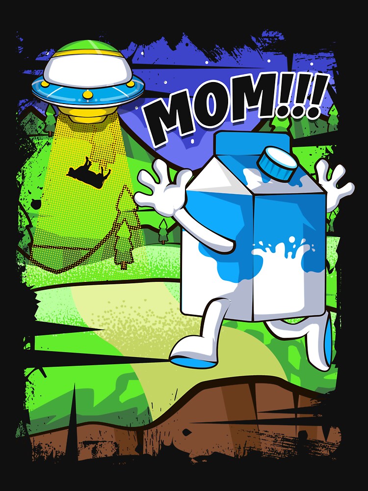 "Mom Cow Alien Abduction UFO Space Science Fiction Fun Aliens" T-shirt ...