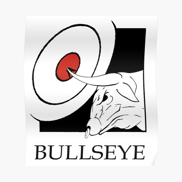 "BULLSEYE Black" Poster for Sale by Gruub | Redbubble