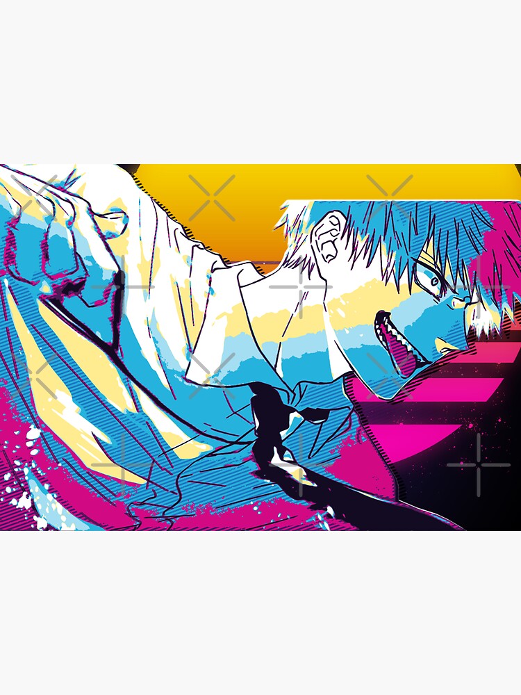 "Denji Retro style" Sticker for Sale by jerrymbigley | Redbubble