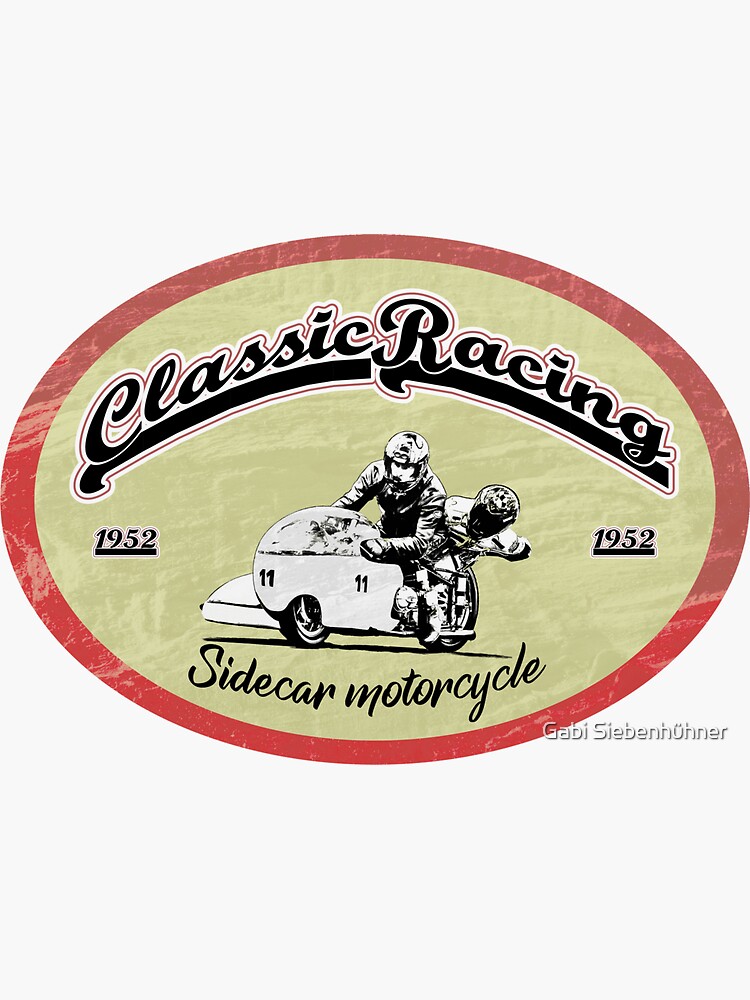 "Classic sidecar racing" Sticker for Sale by gabii40 | Redbubble