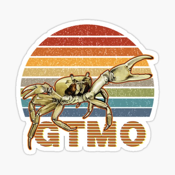 "Retro GTMO Landkrabbe NAS Guantanamo Bay Cuba " Sticker for Sale by ...