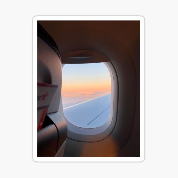 "Airplane Window" Sticker for Sale by graceb0369 | Redbubble