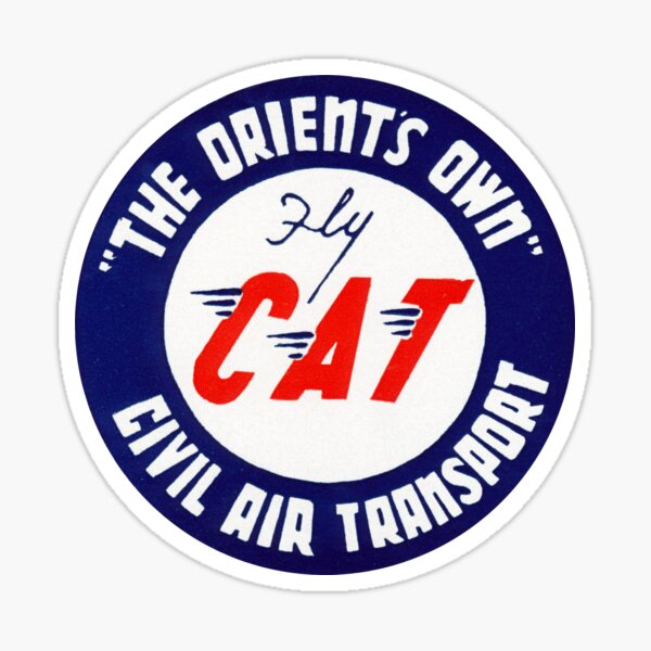 "Fly CAT - Civil Air Transport" Sticker for Sale by historicimage ...