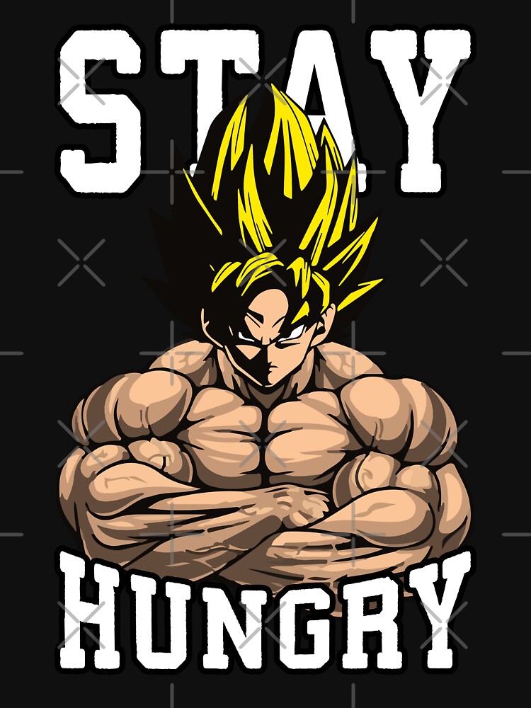 "Stay Hungry - Goku Bodybuilding" T-shirt for Sale by gohanflex ...