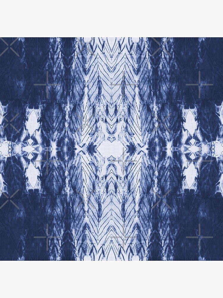 "Shibori arashi tie dye indigo blue white stripes" Poster for Sale by ...