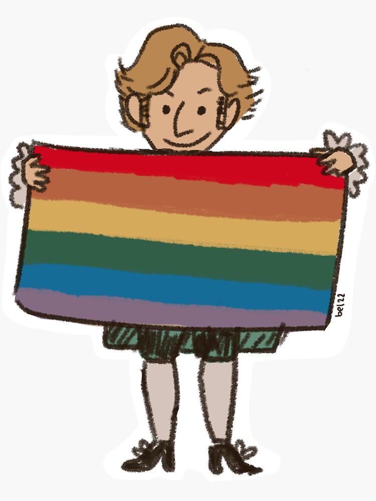 "stede bonnet rainbow flag" Sticker for Sale by teacupboats | Redbubble