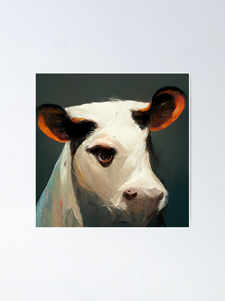 "Portrait Of A Cow" Poster for Sale by architansu | Redbubble