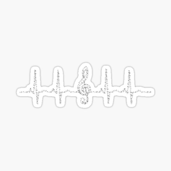 "Alluring Musical Note Heartbeat Pulse" Sticker for Sale by Boss-Bossua ...