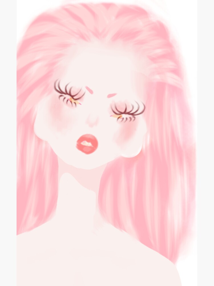 "Kawaii pastel pink girl" Sticker for Sale by EmpressSasha | Redbubble