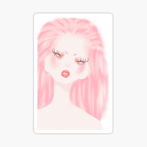"Kawaii pastel pink girl" Sticker for Sale by EmpressSasha | Redbubble