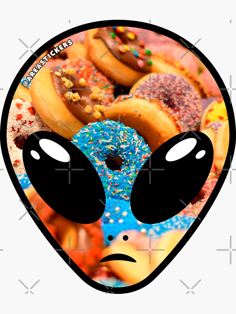 "Alien head - Donuts skin" Sticker for Sale by AreaStickers | Redbubble