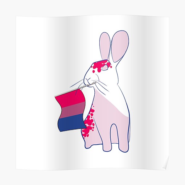 "Bi bunny" Poster for Sale by RatRancid | Redbubble