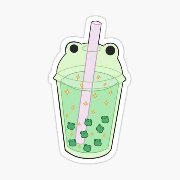 "Baby frog boba" Sticker for Sale by commonamia667 | Redbubble