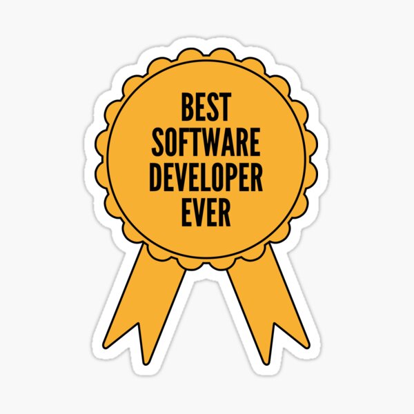 "Best Software Developer Ever Gold Medal Achievement" Sticker for Sale ...