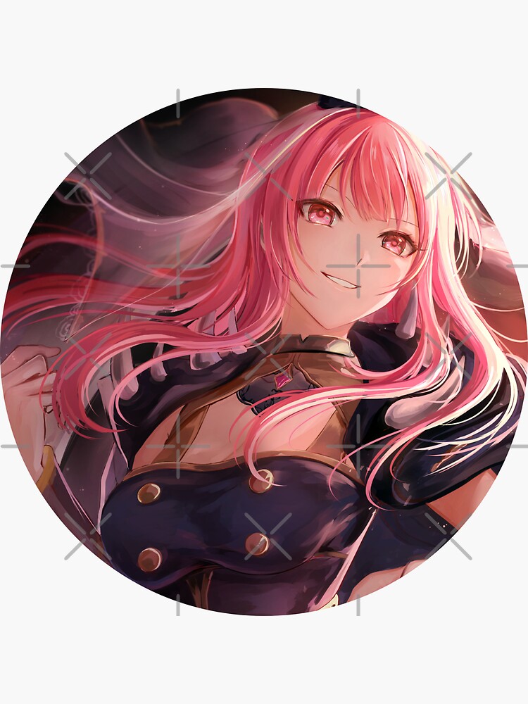 Pegatina «Mori Calliope Hololive Vtuber / YouTuber virtual posando con ...