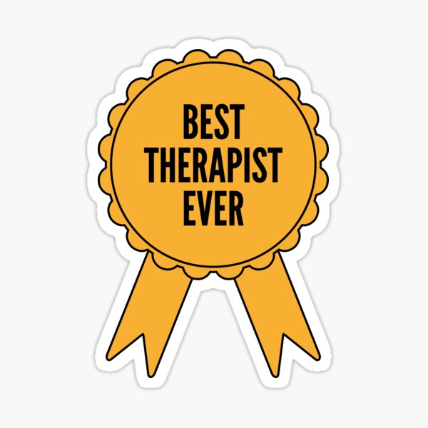 "Best Therapist Ever Gold Medal Achievement" Sticker for Sale by SVPOD ...
