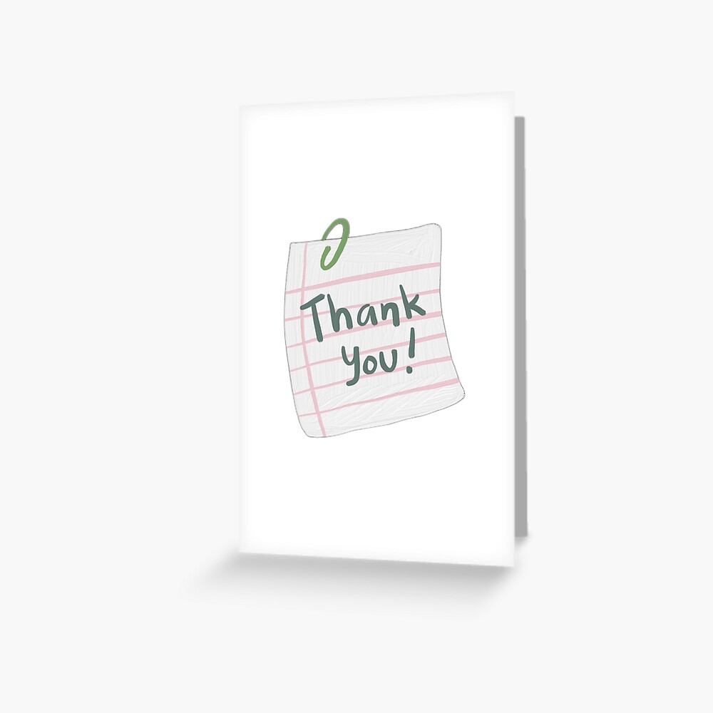 "Thank You note sticker" Greeting Card for Sale by ShubhiDesigns ...