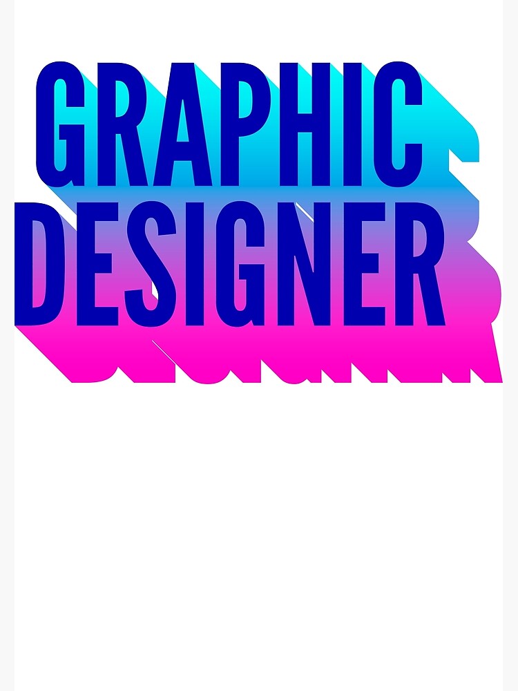 "Graphic Designer With Long Gradient Shadow" Poster for Sale by SVPOD ...