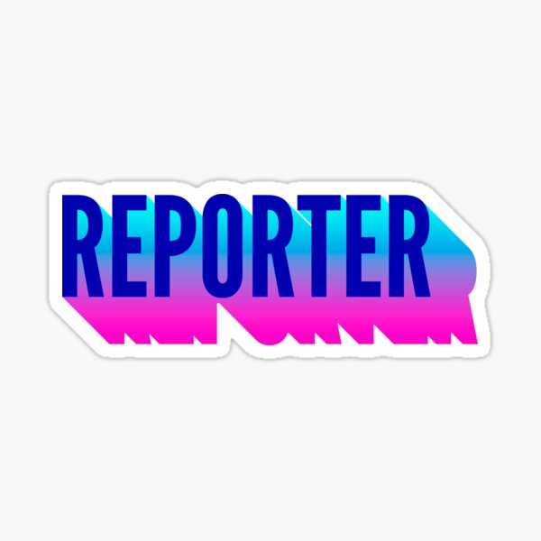 "Reporter With Long Gradient Shadow" Sticker for Sale by SVPOD | Redbubble