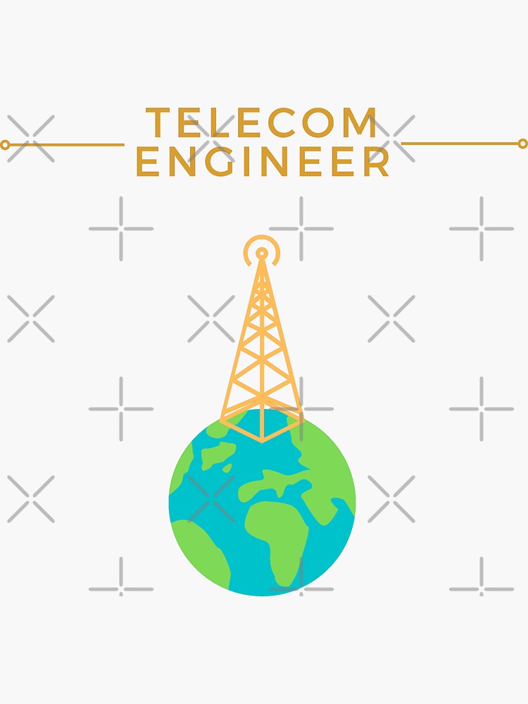 "Telecom Engineer World" Sticker for Sale by MrRacoon | Redbubble
