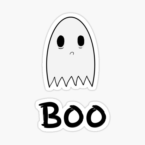 "Boo ghost" Sticker for Sale by Chaotic-Crochet | Redbubble