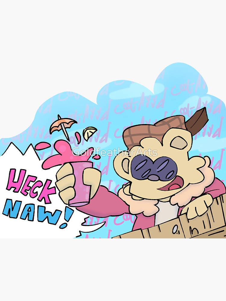 ""Heck Naw!" Cool-Ayyd Bear" Sticker for Sale by GoldfeatherArts ...