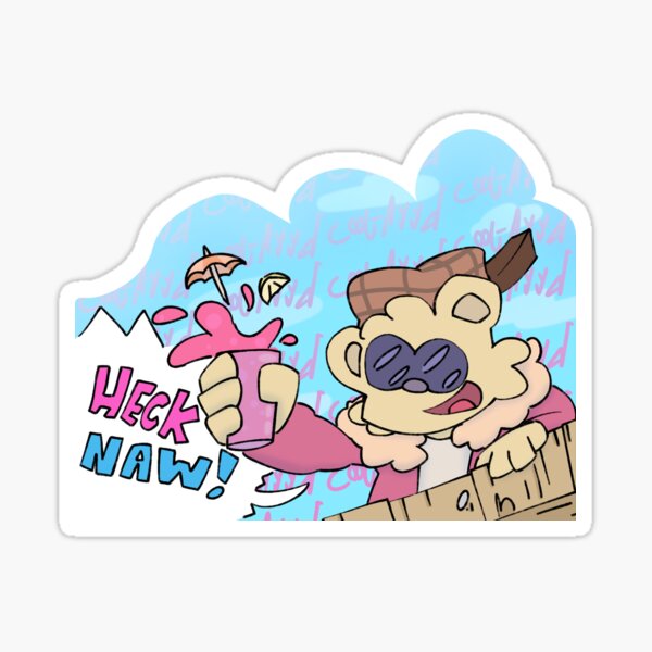 ""Heck Naw!" Cool-Ayyd Bear" Sticker for Sale by GoldfeatherArts ...