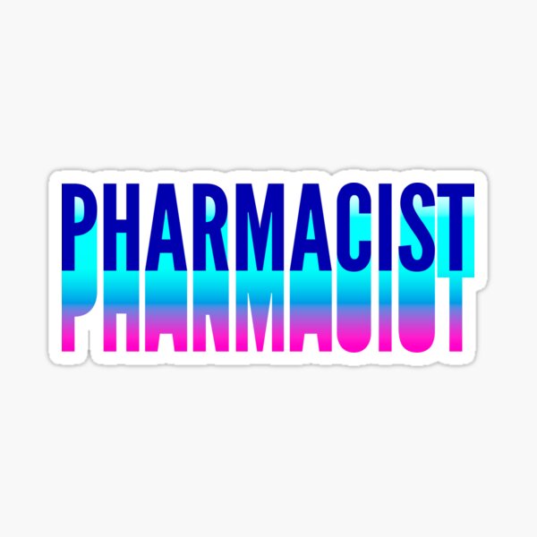 "Pharmacist With Long Gradient Shadow" Sticker for Sale by SVPOD ...