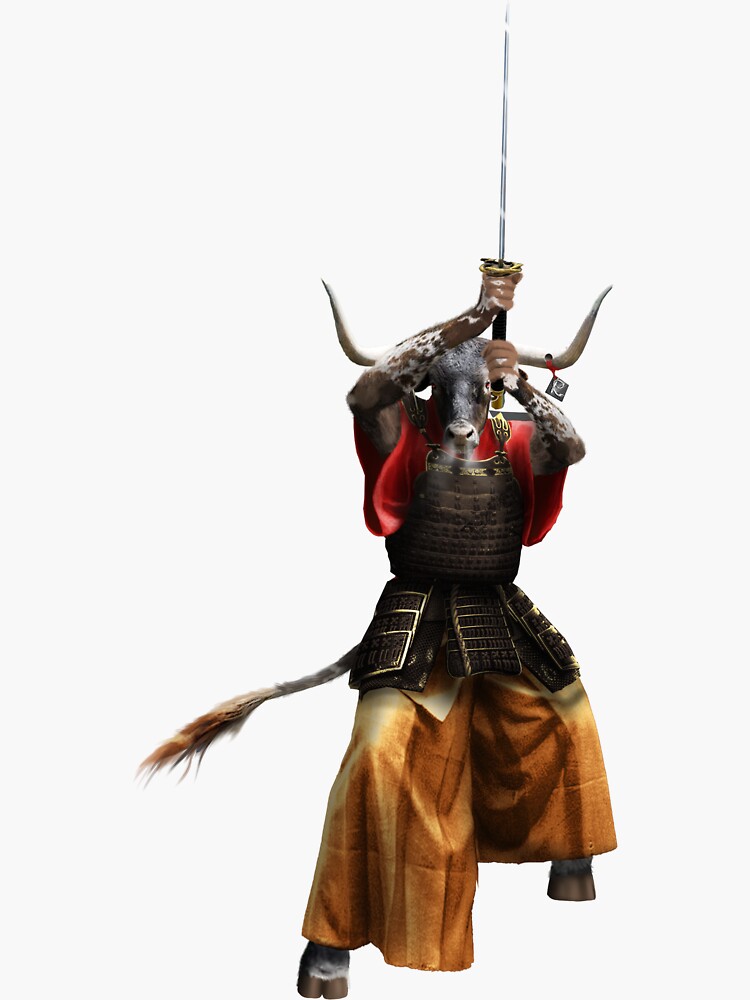 "Exclusive Hand Drawn Samurai Bull | Samurai Collection Item-1 (Bull ...