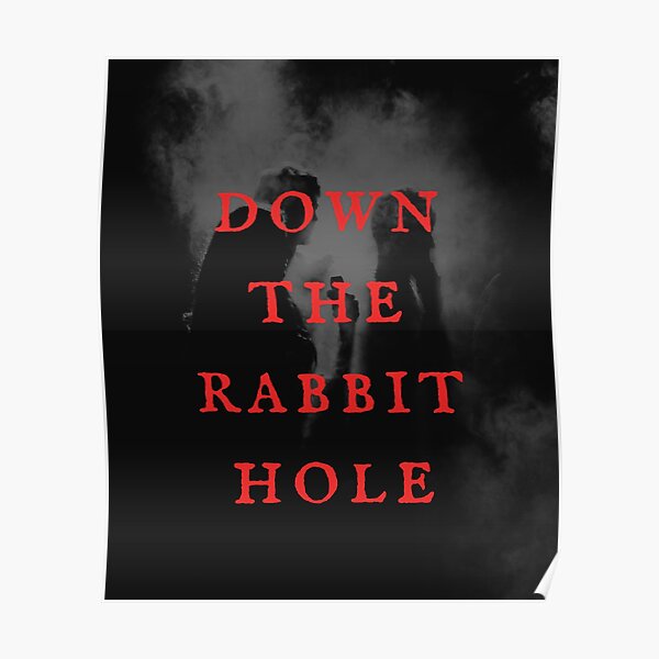"down the rabbit hole" Poster for Sale by TrendsTDesign | Redbubble