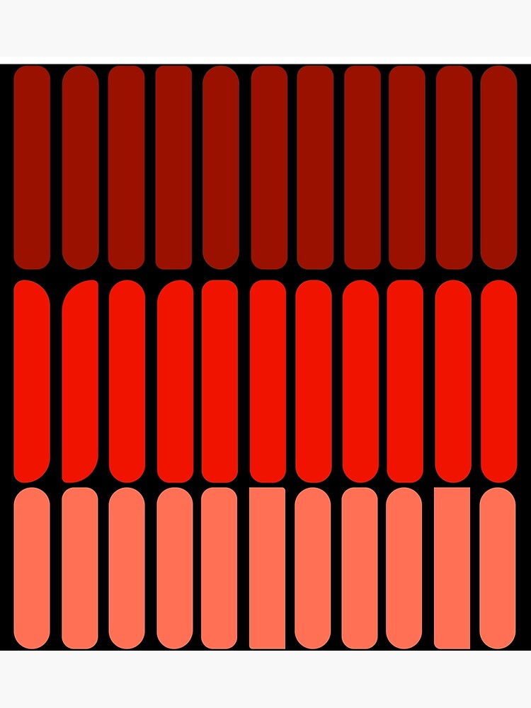 "cool shaped red and ligh red rectangles with black backround" Poster ...