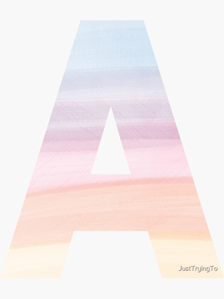"Sticker letter A" Sticker for Sale by JustTryingTo | Redbubble