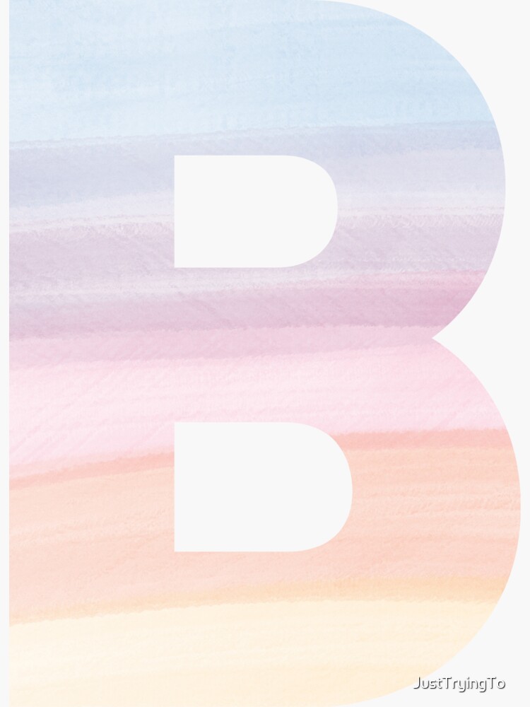 "Sticker letter B" Sticker for Sale by JustTryingTo | Redbubble