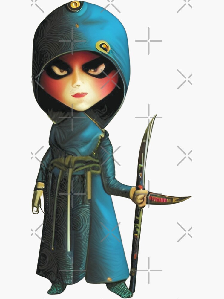 "Ninja magic master." Sticker for Sale by Art-Vibrations | Redbubble