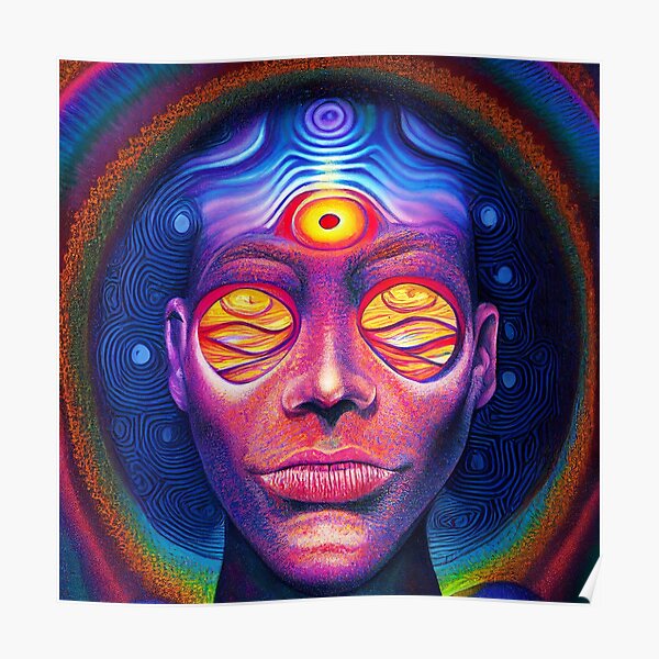 "DMT Face" Poster for Sale by dennylatson | Redbubble